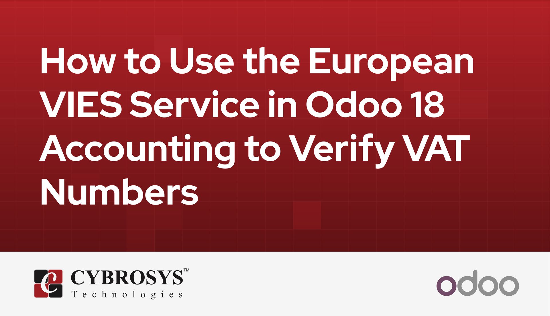 How to Use the European VIES Service in Odoo 18 Accounting to Verify VAT Numbers